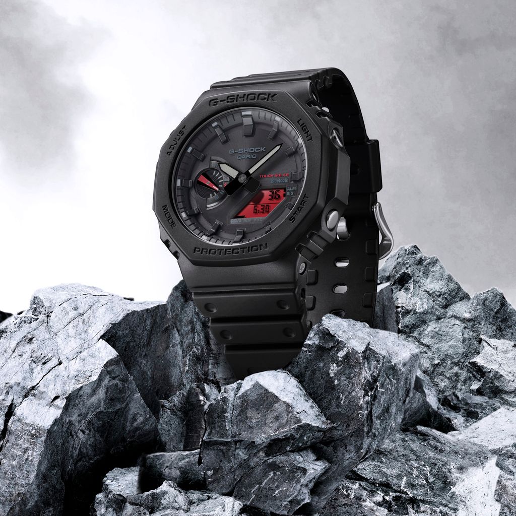 Casio G-Shock BLACK & BOLD SERIES Ana-Digi Solar Bluetooth Watch GAB21 ...