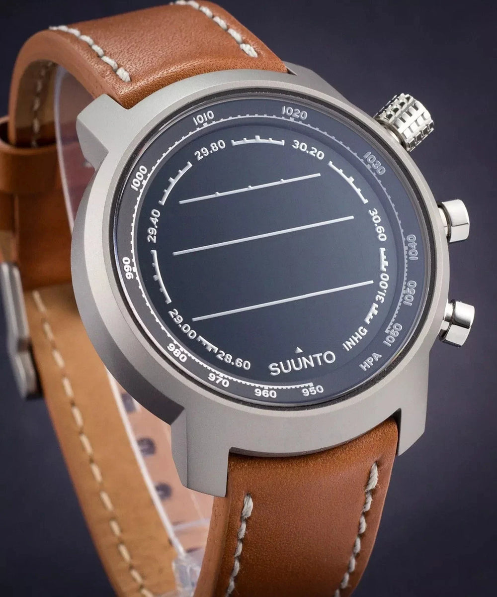Suunto ELEMENTUM TERRA Altimeter Barometer Brown Leather Watch SS01873 ...