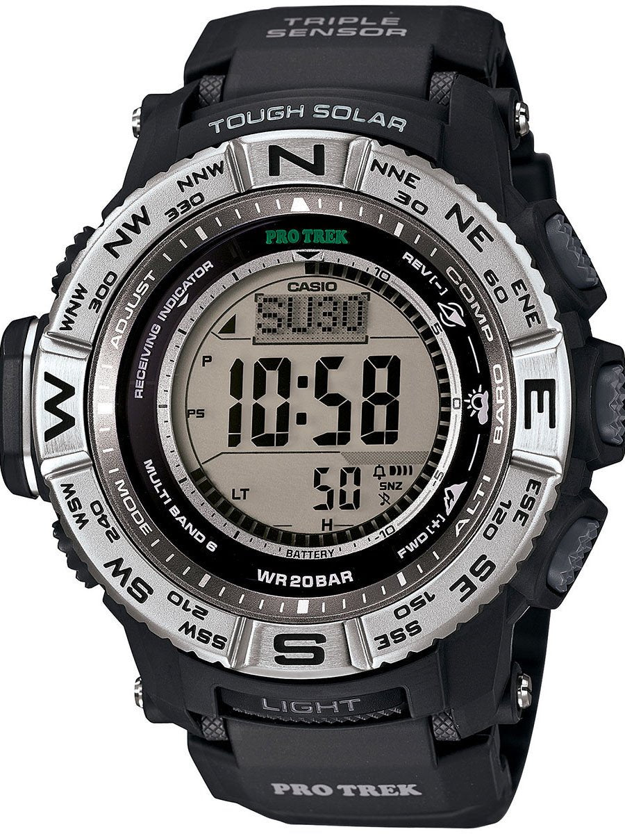 Casio PRO TREK Triple Sensor Tough Solar Mens Outdoor Watch PRW3500-1 ...
